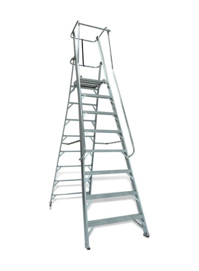 LIBERTI 8' HULK ALUMINIUM PLATFORM LADDER (2Wheels+safety bars+hand ...