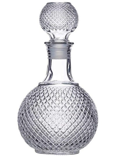 1L Glass Round Ball Shaped Jug for Drinks, Juices and Water with ...