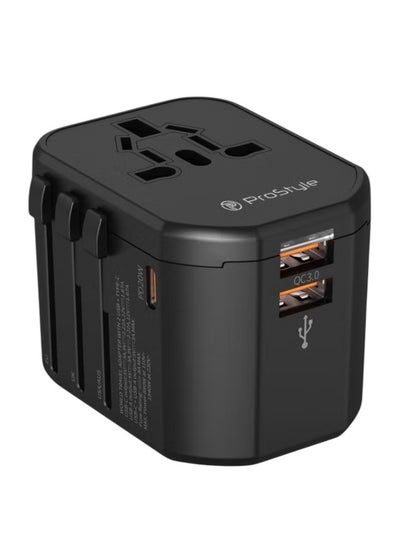 20W Universal International Travel Adapter 4 in 1 Multi Plug with 2 USB ...