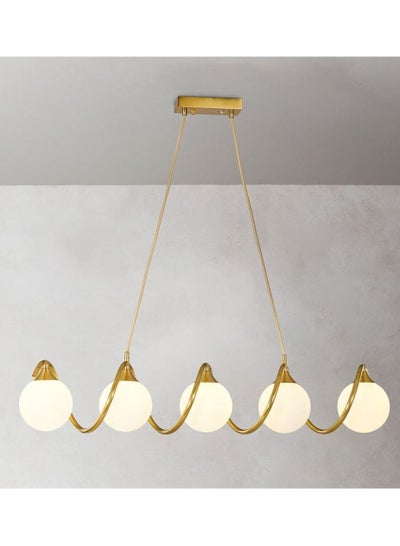 Modern longitudinal chandelier, 5 ball bulbs from Yocandle, ceiling ...