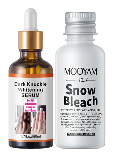 Dark Knuckle Whitening Serum and Snow Bleach Cream Set for Underarms ...