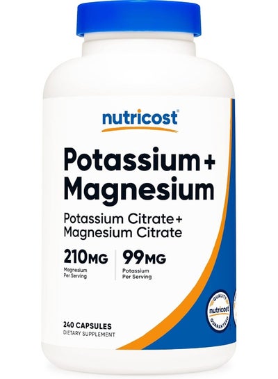 Potassium (99 mg) Magnesium (210 mg) Citrates, 240 Capsules - Non-GMO ...