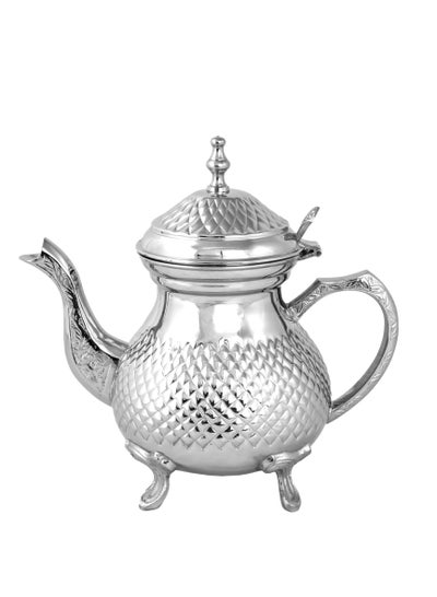 Brass Moroccan Teapot 600ml Diamond Design Handmade Traditional Tea ...