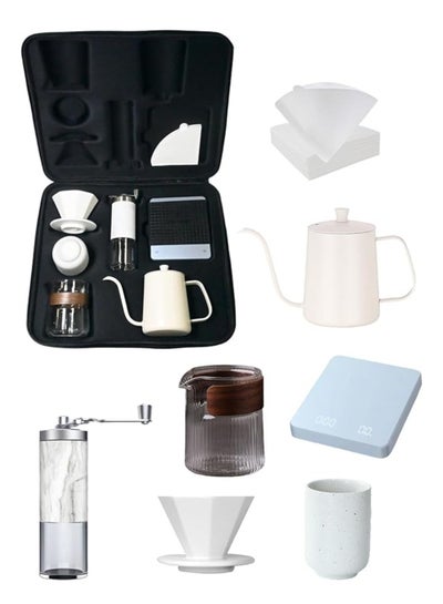 Travel V60 Drip Coffee Set All in 1 Portable Carry Bag, 7-Piece ...