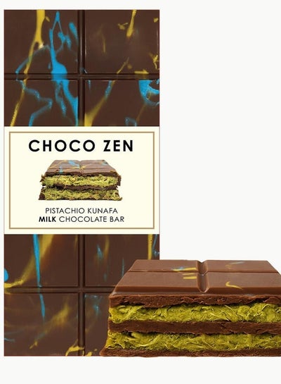 Choco Zen Premium Pistachio Kunafa Milk Chocolate Bar 190g price in UAE ...
