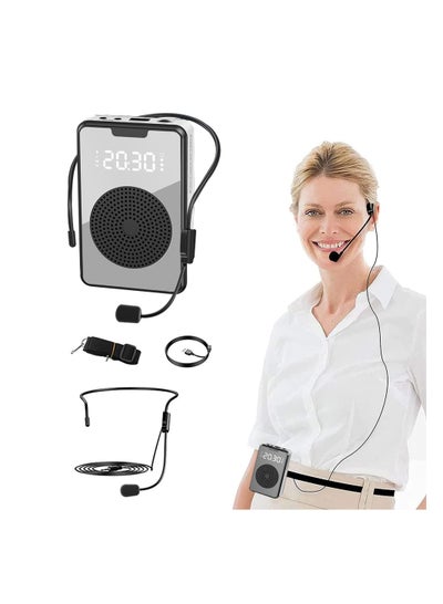 Voice Amplifier with Wired Microphone, Portable Rechargeable PA System ...