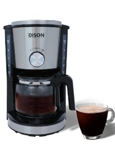 سعر Edison coffee machine 1.25 liters, black steel, 1000 watts فى ...