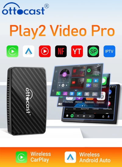 سعر Ottocast Play2Video Wireless CarPlay Android Auto All-in-one Adapter Built-in 2 Video App ...