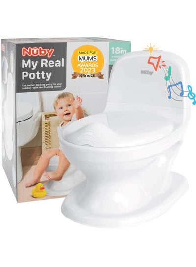 My Real Potty Training Toilet with Life-Like Flush Button and Sound ...