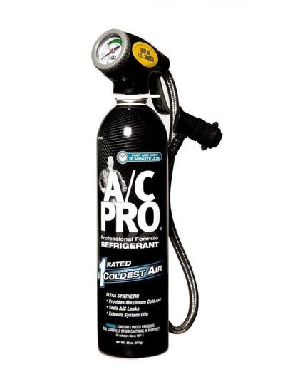 AC Pro Car Air Conditioner Synthetic R134A Refrigerant, AC Recharge Kit with Hose and Gauge, 20 ...