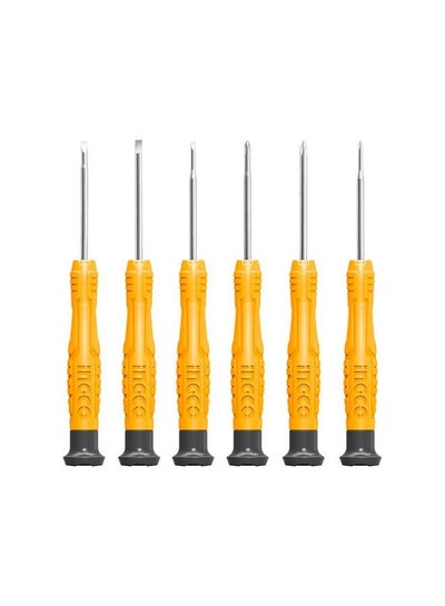 INGCO 6 Piece CRV Precision Screwdriver Set With Portable Packaging ...