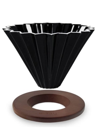 Ceramic Coffee Dripper Origami Style Cone Filter Cup Reusable Pour Over ...