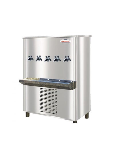 Generaltec Stainless Steel Floor-Standing Water Cooler, 5 Taps, 105 ...