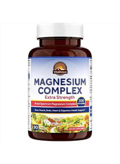 Vitalitown Magnesium Complex, 300 MG Elemental Magnesium, 5 Broad ...