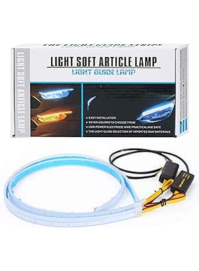 CoCsmart Flexible Car Led Light Strip, Dual Color 2 Pcs 24 Inches DRL ...