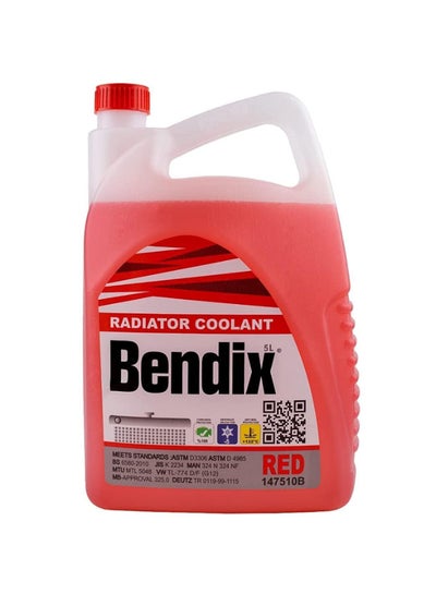 Bendix Anti-Freeze -5 coolant 5 Liter - Red Liquid Coolant 10% ...