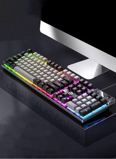 Floating Gaming Keyboard RGB Backlit Keyboard USB Wired Mechanical ...