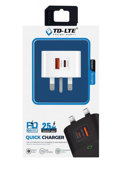 TD-LTE 25W Fast Charger Plug with PD & QC 3.0 – Model TD-PA195 price in ...