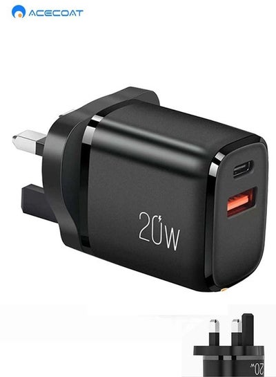 Universal UK Plug With 1 USB 1 Type C 3A Black British Standard Travel ...