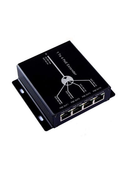 POE Extender RJ45, 4-Port 10/100M Gigabit, Ethernet Extender Kit, IEEE802.3at (Power-in) to ...