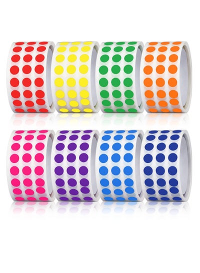 سعر 8000 Piece Round Color Coded Label Roll, 1/4" Solid Color Sticker ...