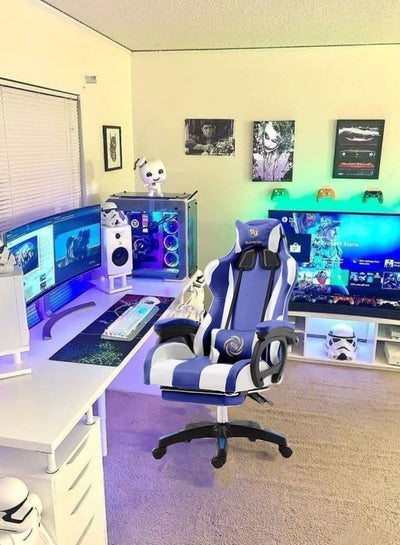 Ergonomic Gaming Chair Racing Style Adjustable Height High Back PC ...