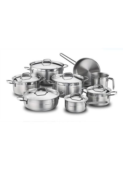14 Pieces Alpha Stainless Steel Cookware Set price in Saudi Arabia ...