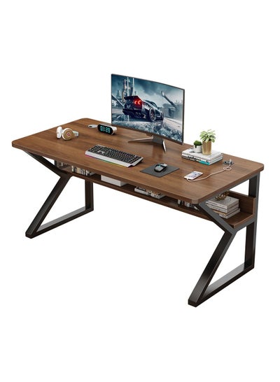 Gaming Desk, Computer Table with USB Charging Ports, Computer Desk for ...