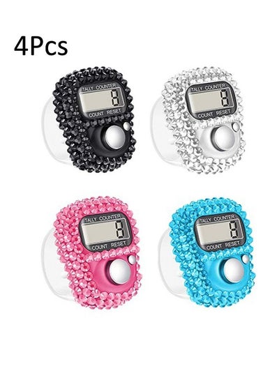 4 Pcs Finger Counters - 5 Digital LED Electronic Finger Counter ...