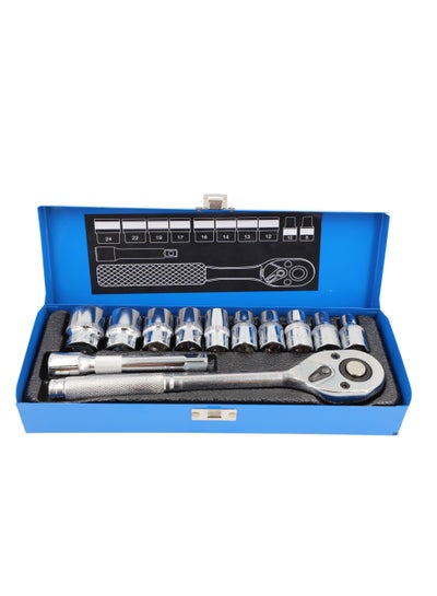 Metric 1/2'' Drive Socket Set, 12pcs Ratchet Wrench Tool Set, 10pcs 10 ...