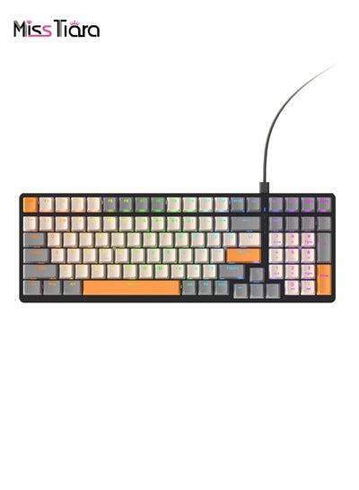 100 Keys Wired Mechanical Keyboard with RGB Lighting Effect Blue ...