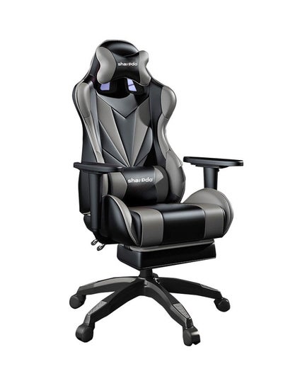 Gaming Chair Office Chair with Footrest Racing Ergonomic Chair Leather ...
