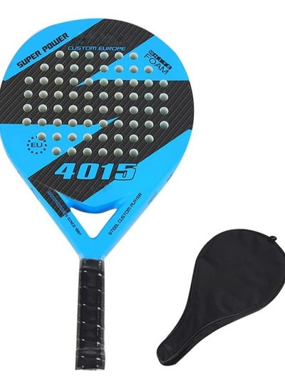Padel Tennis Racket BLUE , Pro Carbon Fiber Surface Paddle Racket with ...