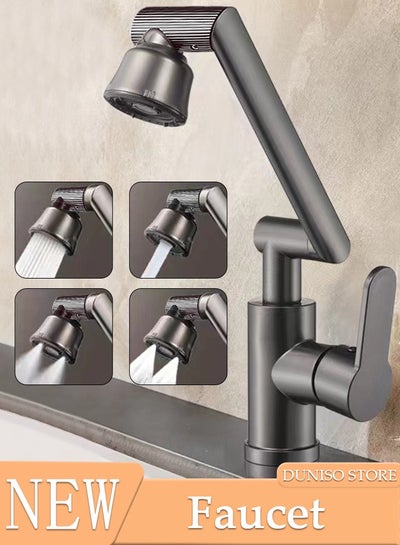 Stainless Steel Kitchen Faucet with 360° Rotating Water Outlet 4 ...