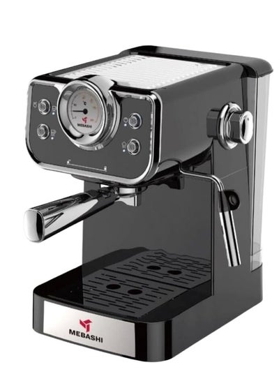 MEBASHI Espresso Coffee Machine - 1.5L, 20 Bar, Black with Dual Stainless Steel Filters and ...