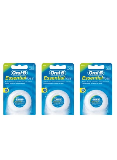 Pack Of 3 Oral B Dental Floss 50m Essential Regular price in Saudi ...