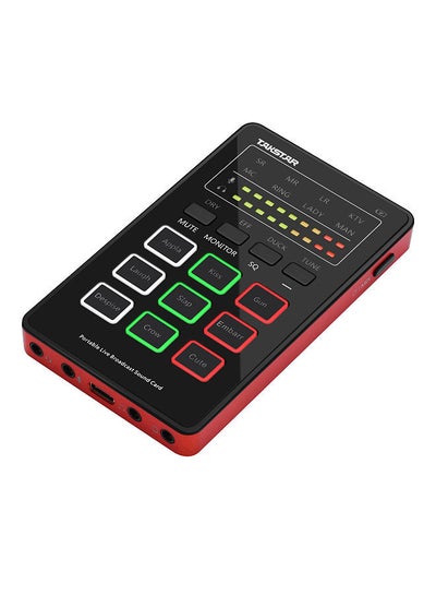 Mx1 Mini Sound Card Voice Changer Portable Audio Mixing Board Bt ...