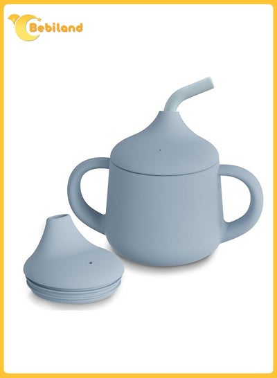 3 in 1 Silicone Baby Sippy Cups, 3 Stages Training Cup Straw Cup for ...