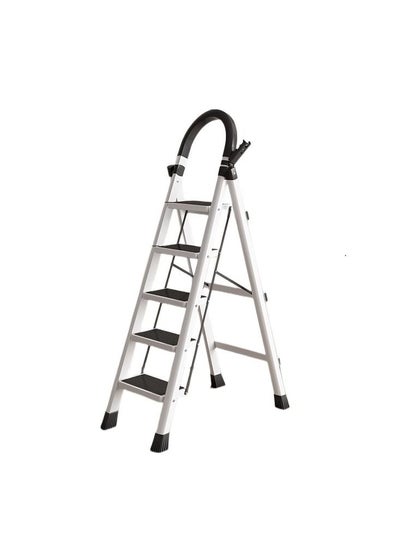 5 Step Folding Ladder, Portable Ladder for Home Use, Wide Step Ladder ...