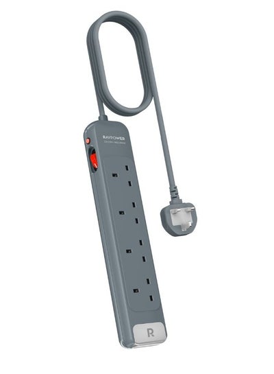 RAVPower 4AC Outlets Power Strip, 1.5M Extension Cord, Anti-Mistouch ...