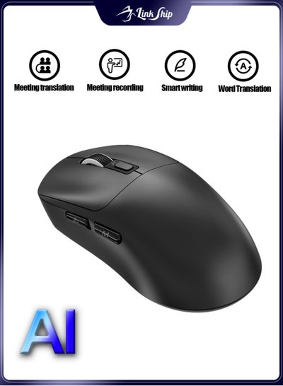 AI Voice Control Wireless Mouse – 2.4G + Bluetooth, Rechargeable Type-C ...