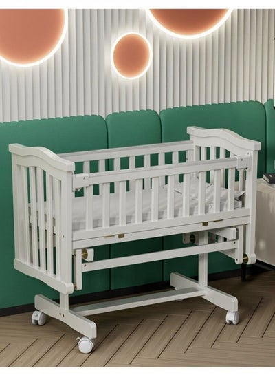 Multi-use wooden swinging baby bed and cradle with foldable and heavy ...