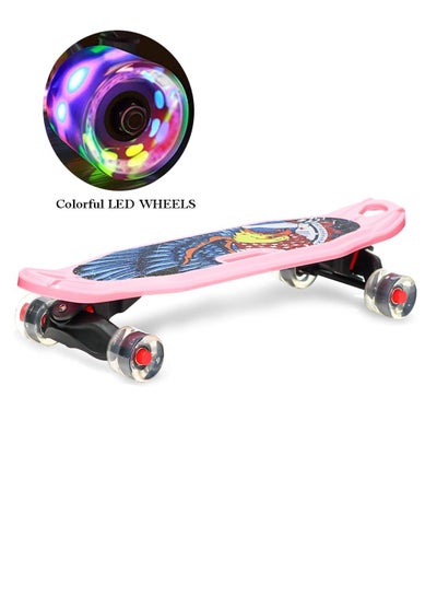 Skateboard With Flash LED Wheels for kids and teen boys and girls price ...