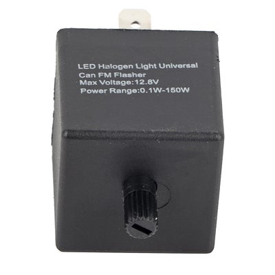 Universal 3 Pin LED Flasher Relay Adjustable Turn Signal Blinker 12V ...