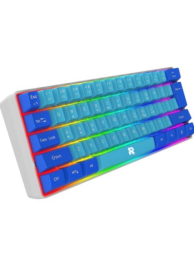 60% Wired Gaming Keyboard RGB Ultra-Compact Mini Keyboard Waterproof ...