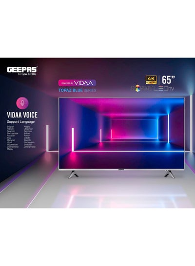Geepas 65" VIDAA Professional TV- GLED6569SVUHD| Smart Voice Controll ...