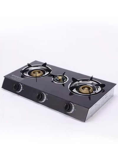 Flat Gas Stove of toughened glass Three Burners 69*37 cm price in Saudi ...