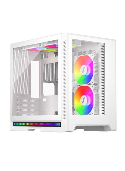 SP6-G 1STPLAYER Gaming Case with 4 fans rgb white price in Saudi Arabia ...