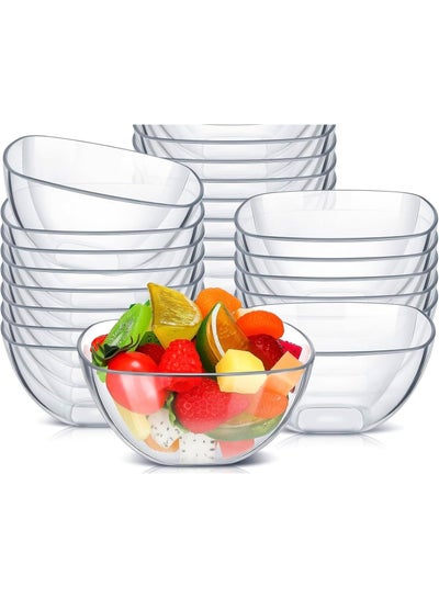 4 Pcs Acrylic Serving Bowls, For Ice Cream, Salad, Candy Snacks 12X12cm ...
