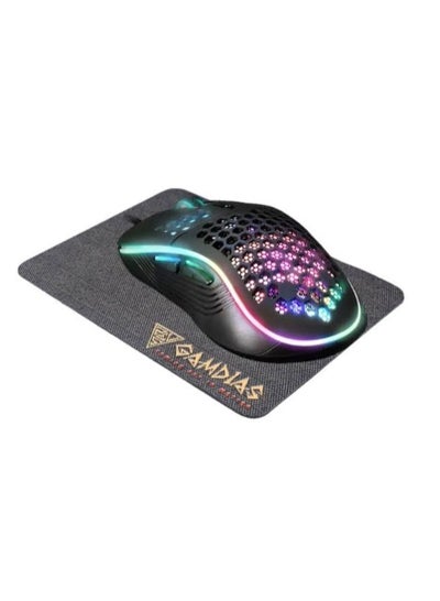 سعر ماوس الألعاب GAMDIAS Zeus M4 RGB بدقة 12800 نقطة لكل بوصة + لوحة ...